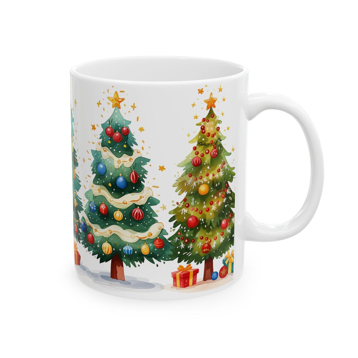 Christmas Tree Mug| Cheerful Colorful Ceramic Mug for Hot Beverages ...