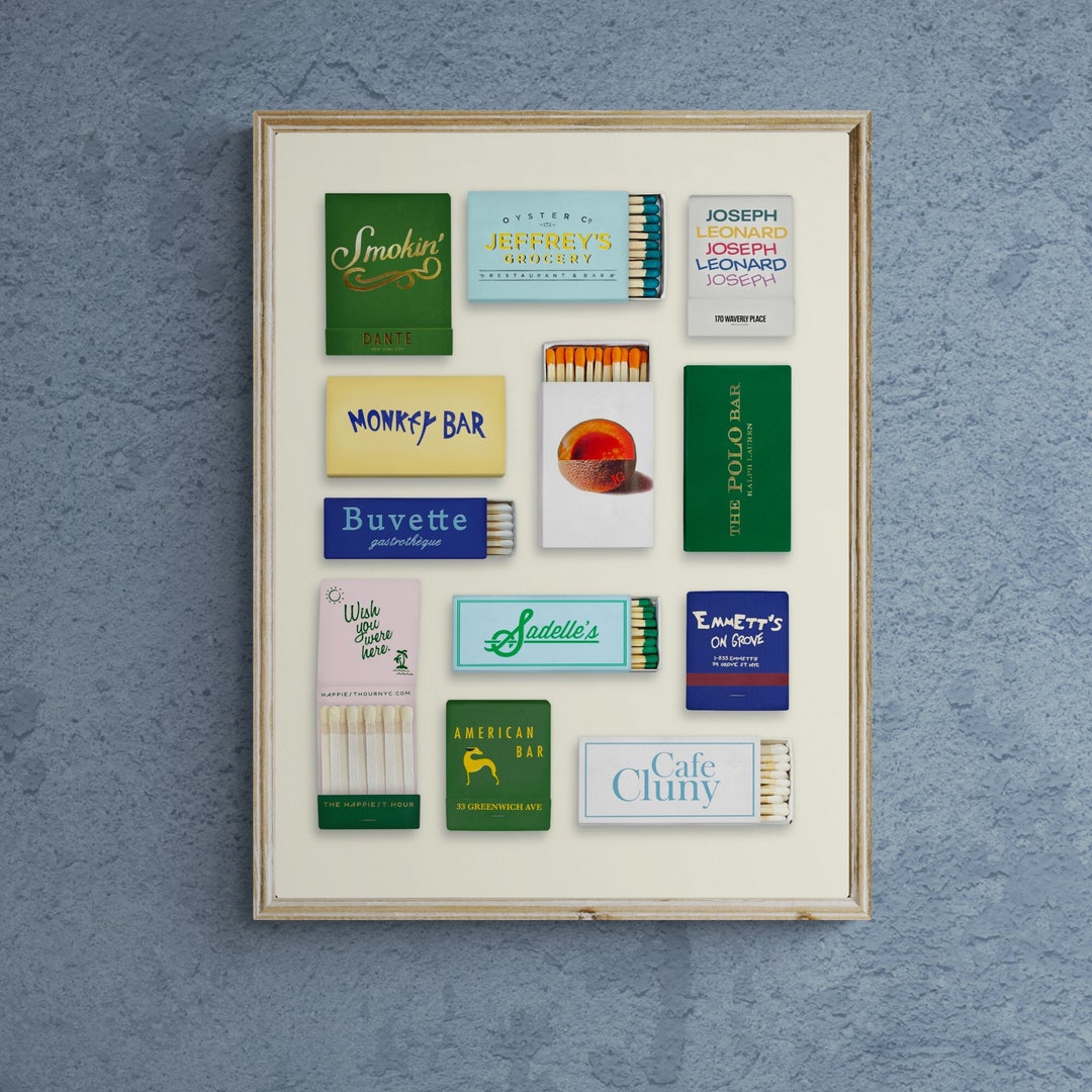 New York City Restaurant Matchbook Print NYC Matchbooks - Etsy