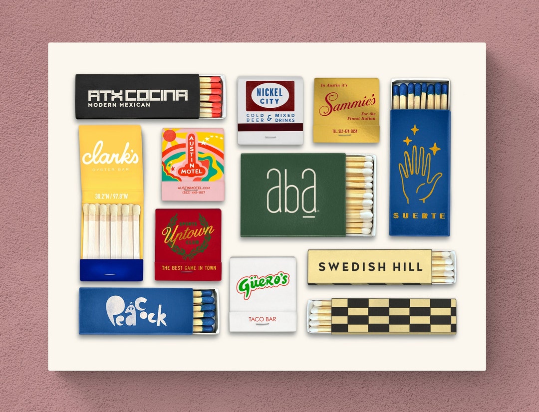 Austin Restaurant Matchbook Print | ATX Matchbooks | Vintage Matchbook ...