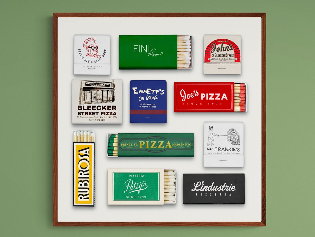 New York City Pizza Matchbook Print| NYC Matchbooks | Vintage Matchbook ...