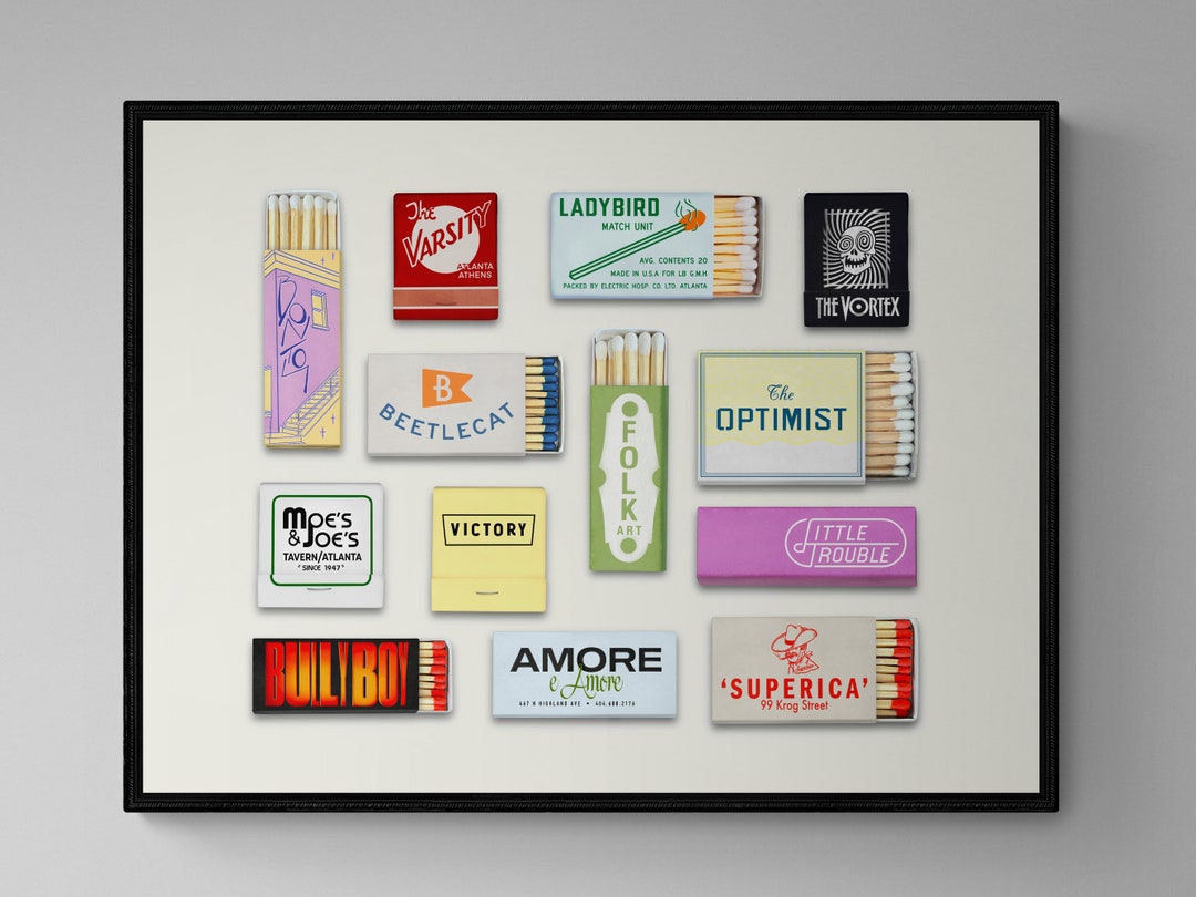 Atlanta Restaurant Matchbook Print | ATL Matchbooks | Vintage Matchbook ...