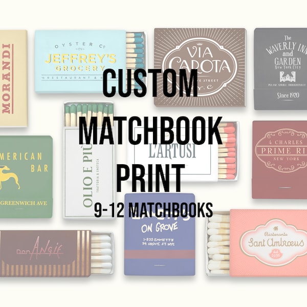 Custom Matchbooks - Etsy