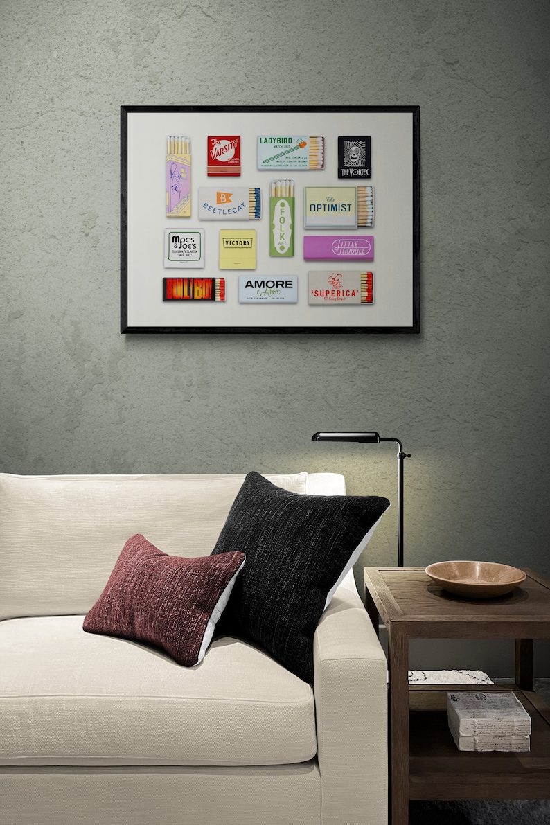 Framed Atlanta Restaurant Matchbook Print ATL Matchbooks Vintage ...