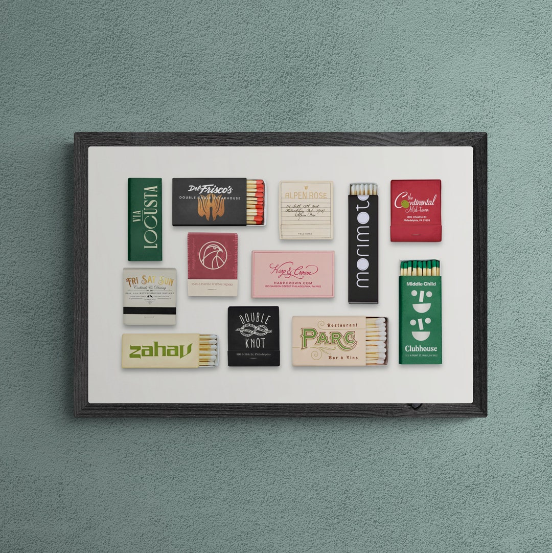 Philadelphia Restaurant Matchbook Print | Philly PA Matchbooks ...
