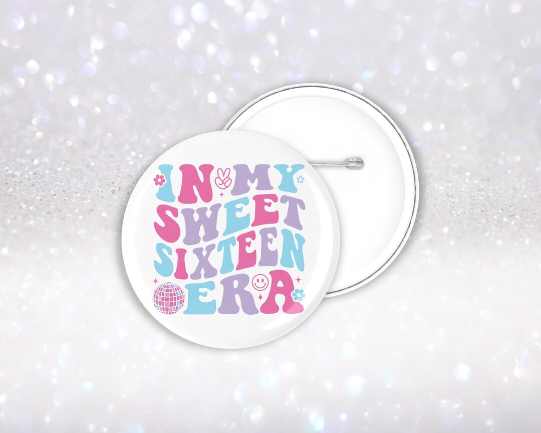 16th Birthday Girl Badge, Birthday Era, Swift Birthday,sweet Sixteen ...