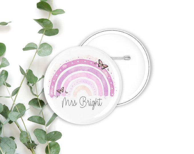 Personalised Teacher Award Badge Personalised End of Year Teacher Gifts ...