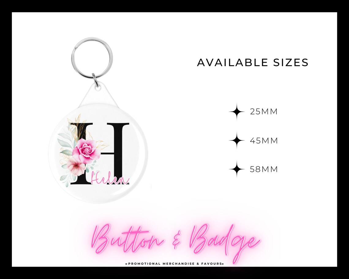 Personalised Keyring: Create Your Own Design, Text or Logo - Multiple ...