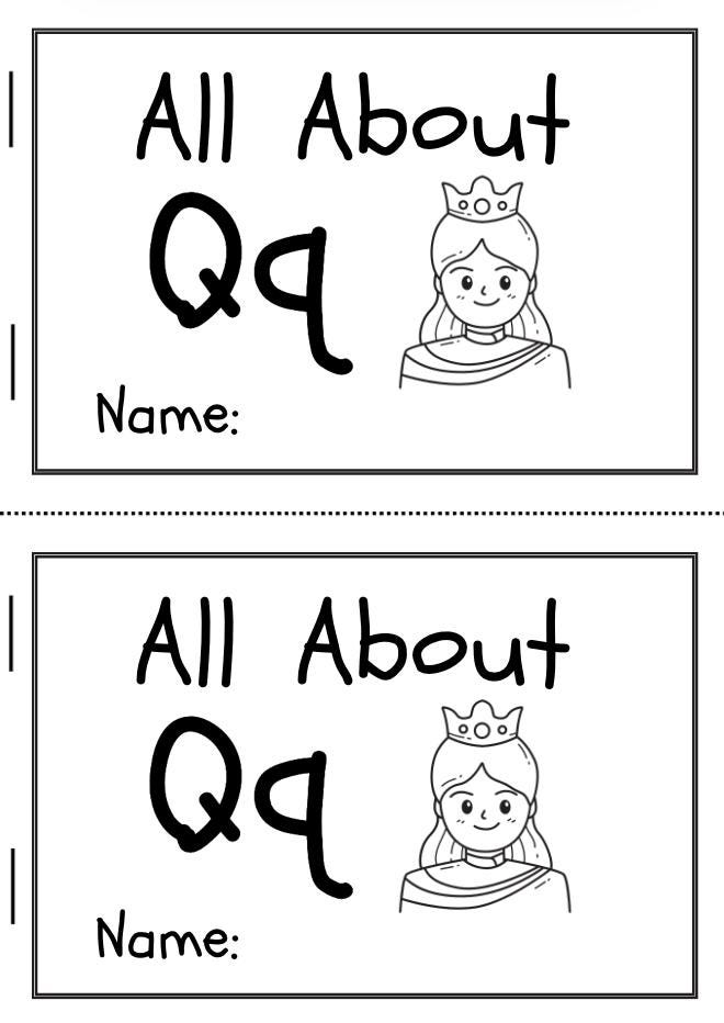 Letter Q Mini Book | Alphabet Worksheets for Preschool & Kindergarten ...