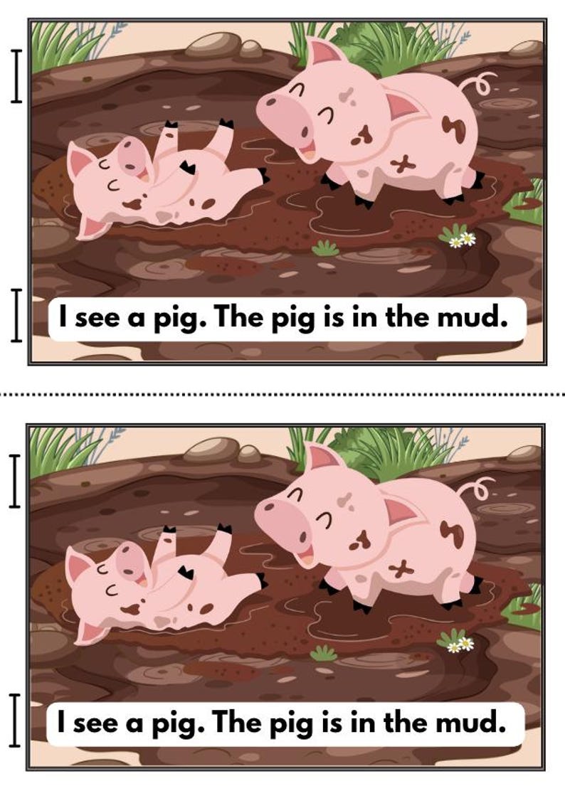 Printable Farm-themed CVC Sight Word Reading Book | Preschool ...