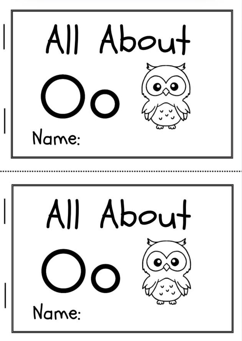 Letter O Mini Book | Alphabet Worksheets for Preschool & Kindergarten ...