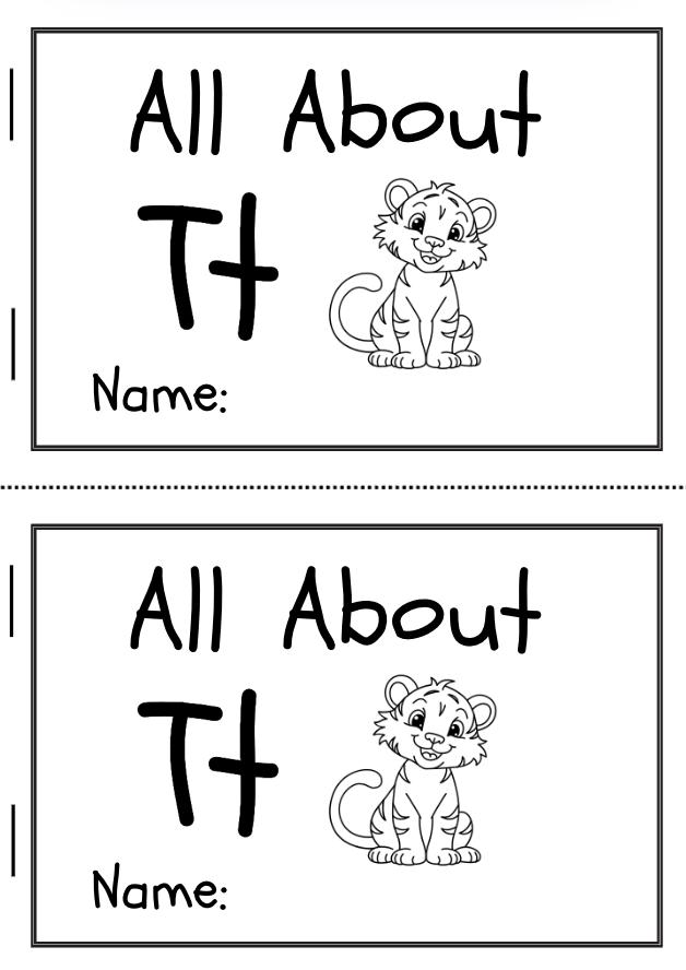 Letter T Mini Book | Alphabet Worksheets for Preschool & Kindergarten ...