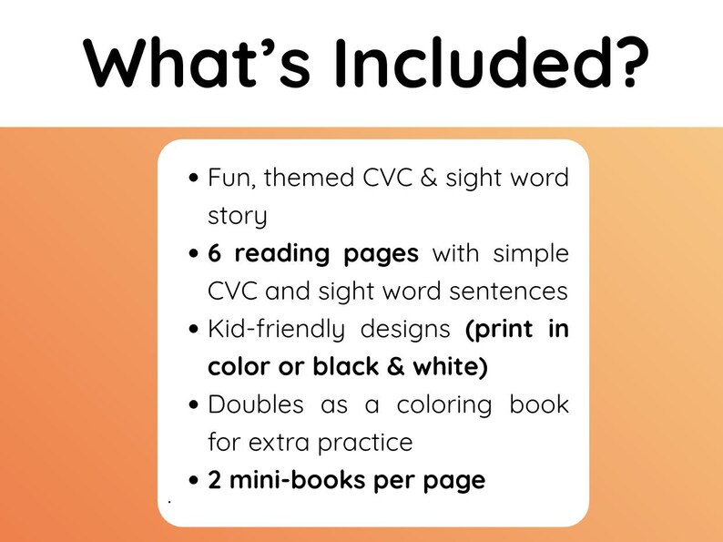 Printable Farm-themed CVC Sight Word Reading Book | Preschool ...