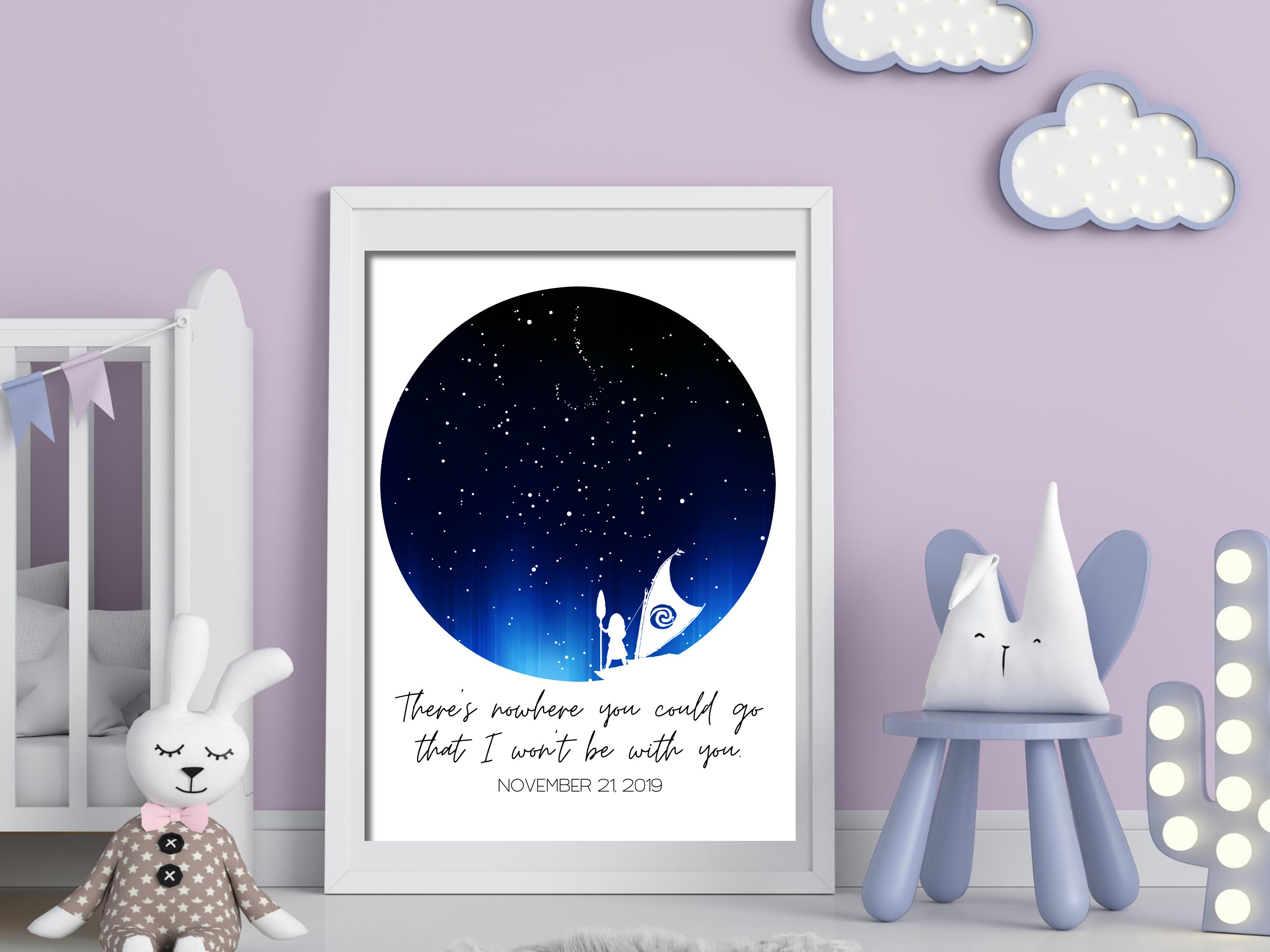 Star Map Moana Digital Download Printable Star Chart Child Nursery ...