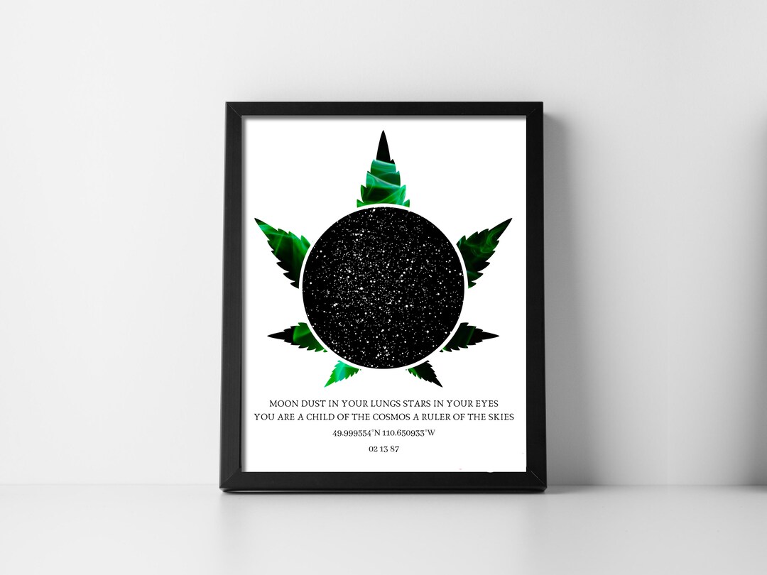 Star Map Marijuana Weed Star Dust Digital Download Printable Star Chart ...