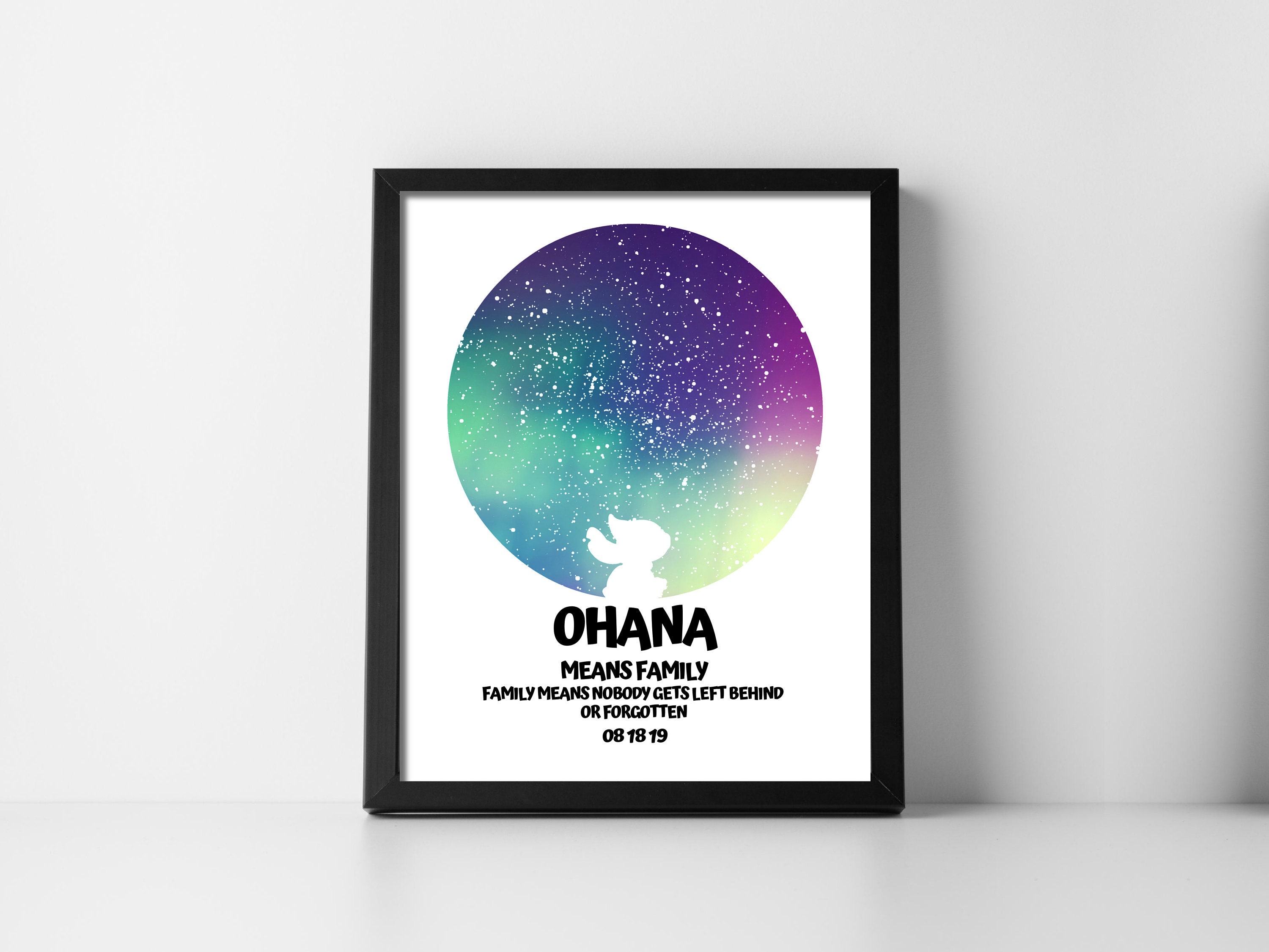 Star Map Ohana Stitch Family Digital Download Printable Star Chart ...