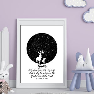 Star Map Bambi Forest Prince Digital Download Printable Star Chart ...