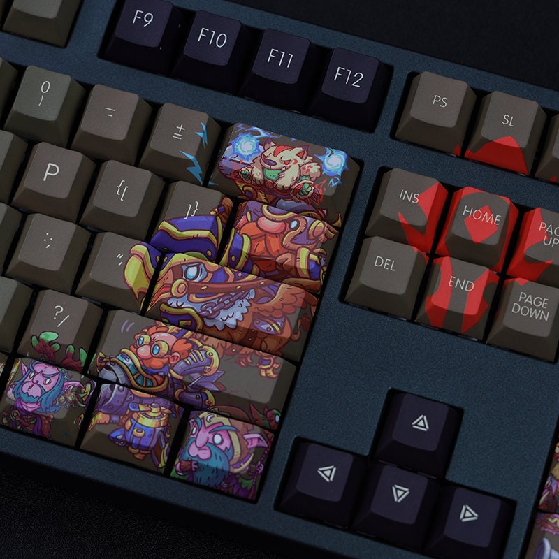 108pcs World of Warcraft Theme Keycaps Gaming Keycaps Backlit Keycap ...