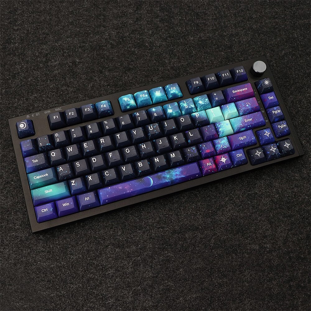 139pcs Starry Sky Theme Keycaps Blue Keycaps Space Keycaps PBT Keycaps ...