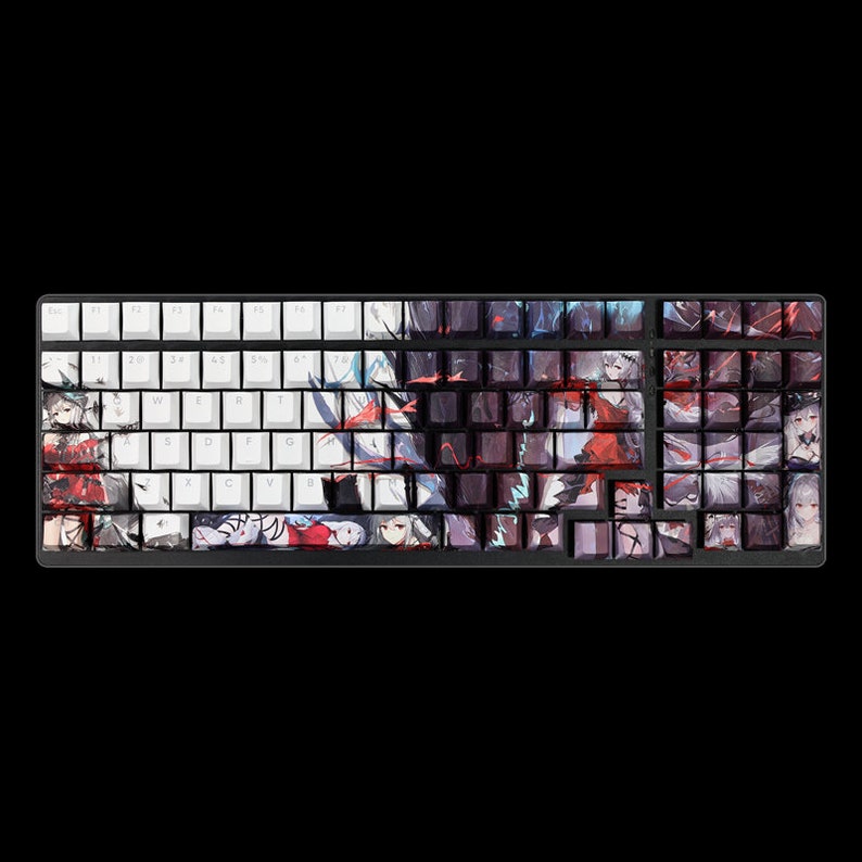 108pcs Arknights Skadi Theme Keycaps Cute Anime Girl Keycap Backlit ...