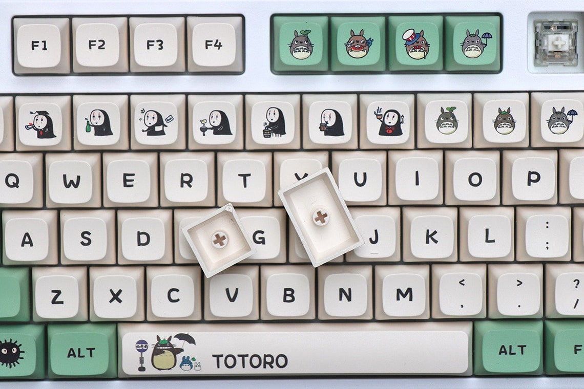 148pcs TOTORO Theme Keycaps Anime Keycap Ghibli Keycap PBT Keycaps ...