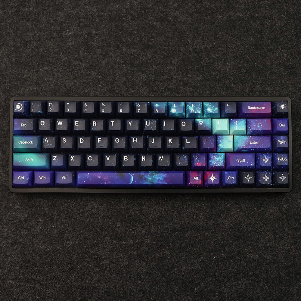 139pcs Starry Sky Theme Keycaps Blue Keycaps Space Keycaps PBT Keycaps ...