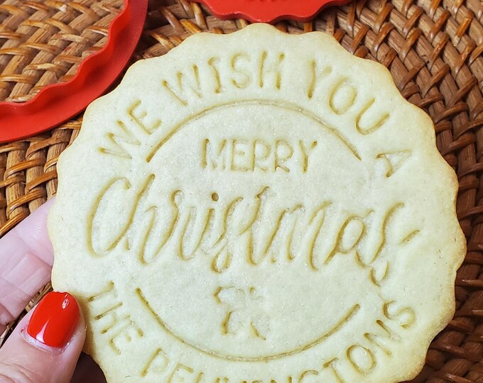 Personalized Christmas Cookie Cutter & Stamp Set Featuring Your Family ...