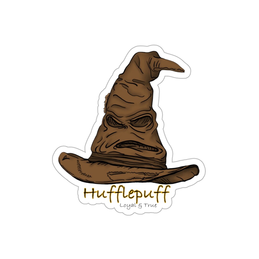 Hufflepuff Sorting Hat Vinyl Sticker Harry Potter Hogwarts - Etsy