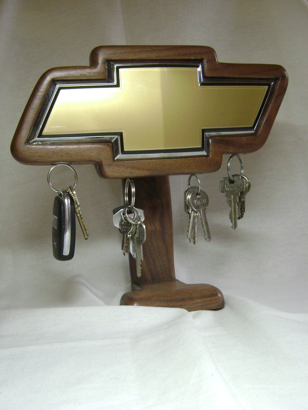 Unique, Chevrolet, Magnetic, Keyholder Made Out of Walnut With an OEM ...