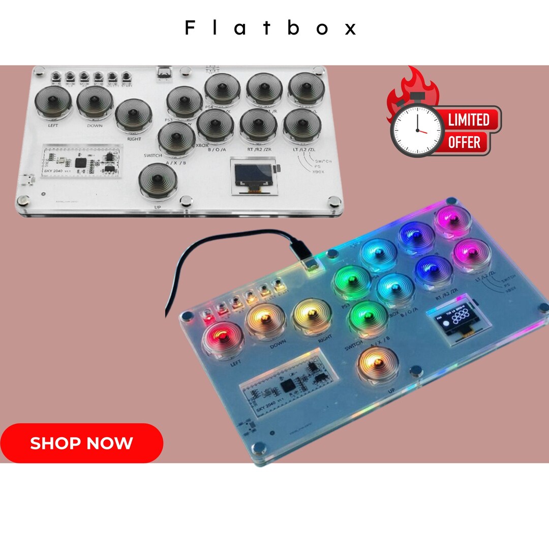 Mini Hitbox Controller Style Hitbox Arcade Stick Leverless Controller ...