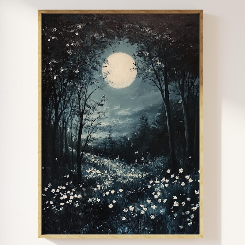 Full Moon Art - Etsy