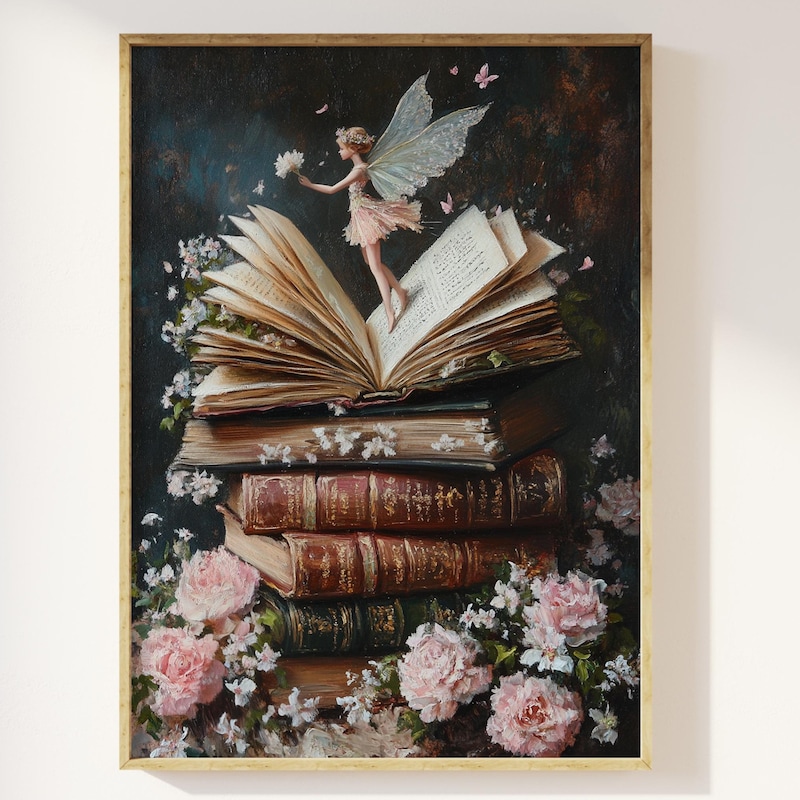 Book Fairy Poster - Etsy UK
