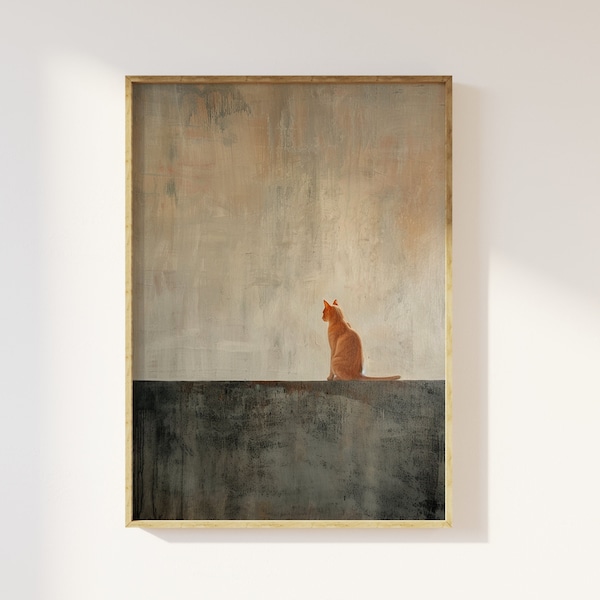 Abstract Cat Art - Etsy