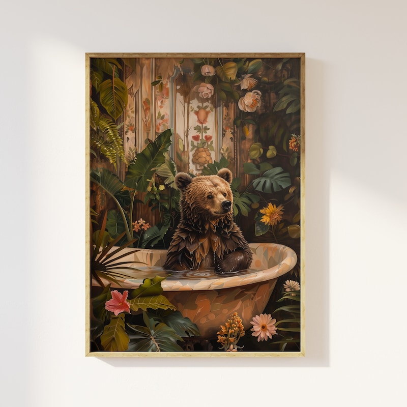 Brown Bear Bathroom Sign - Etsy UK