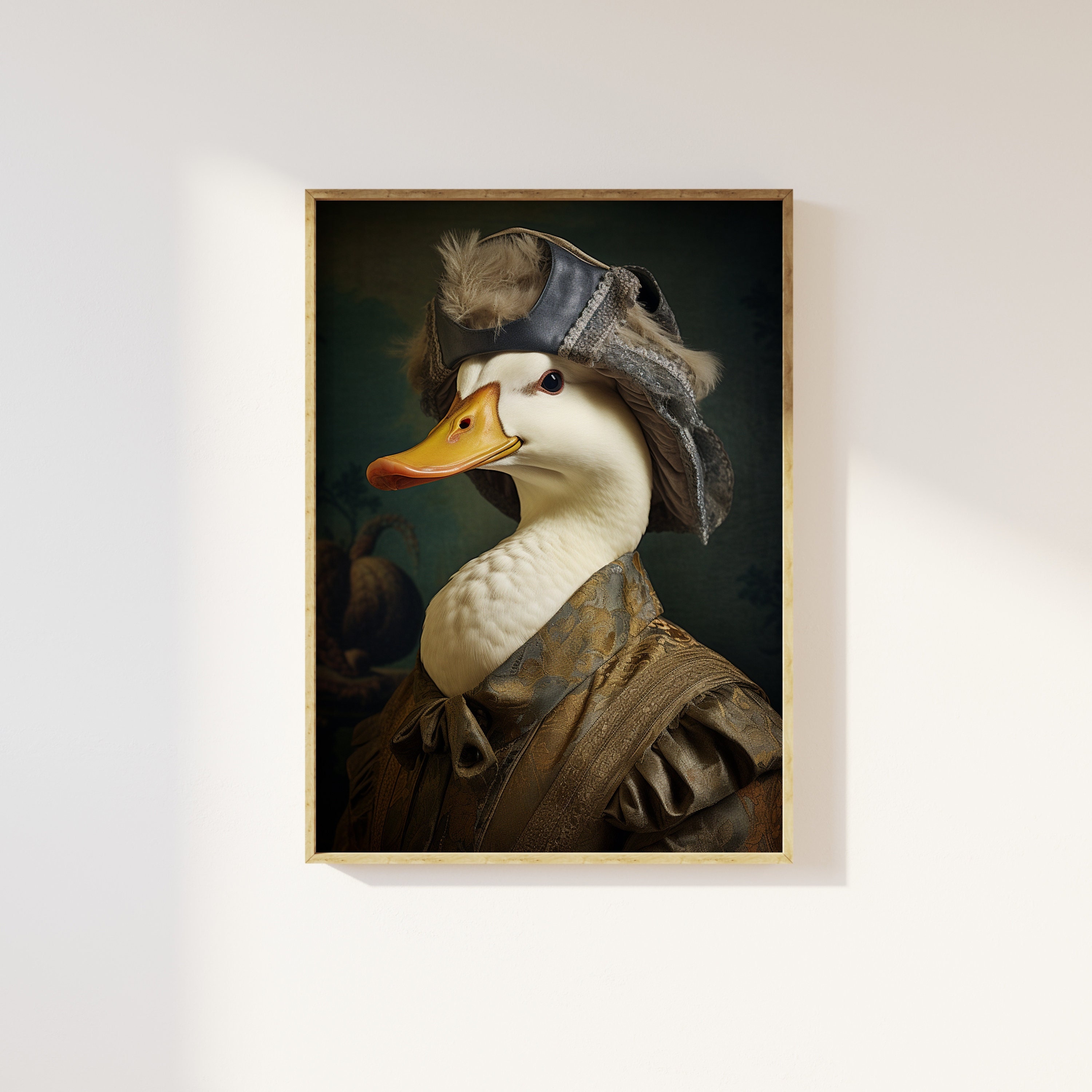 Duck Renaissance Animal Portrait Art Print Oil Painting - Etsy