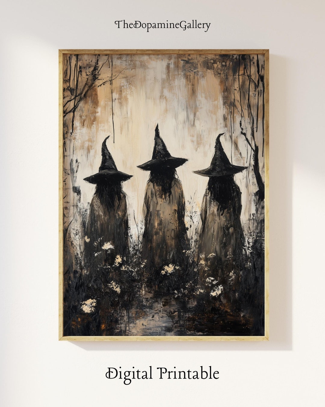 Witches Coven PRINTABLE Moody Vintage Digital Print | Halloween ...