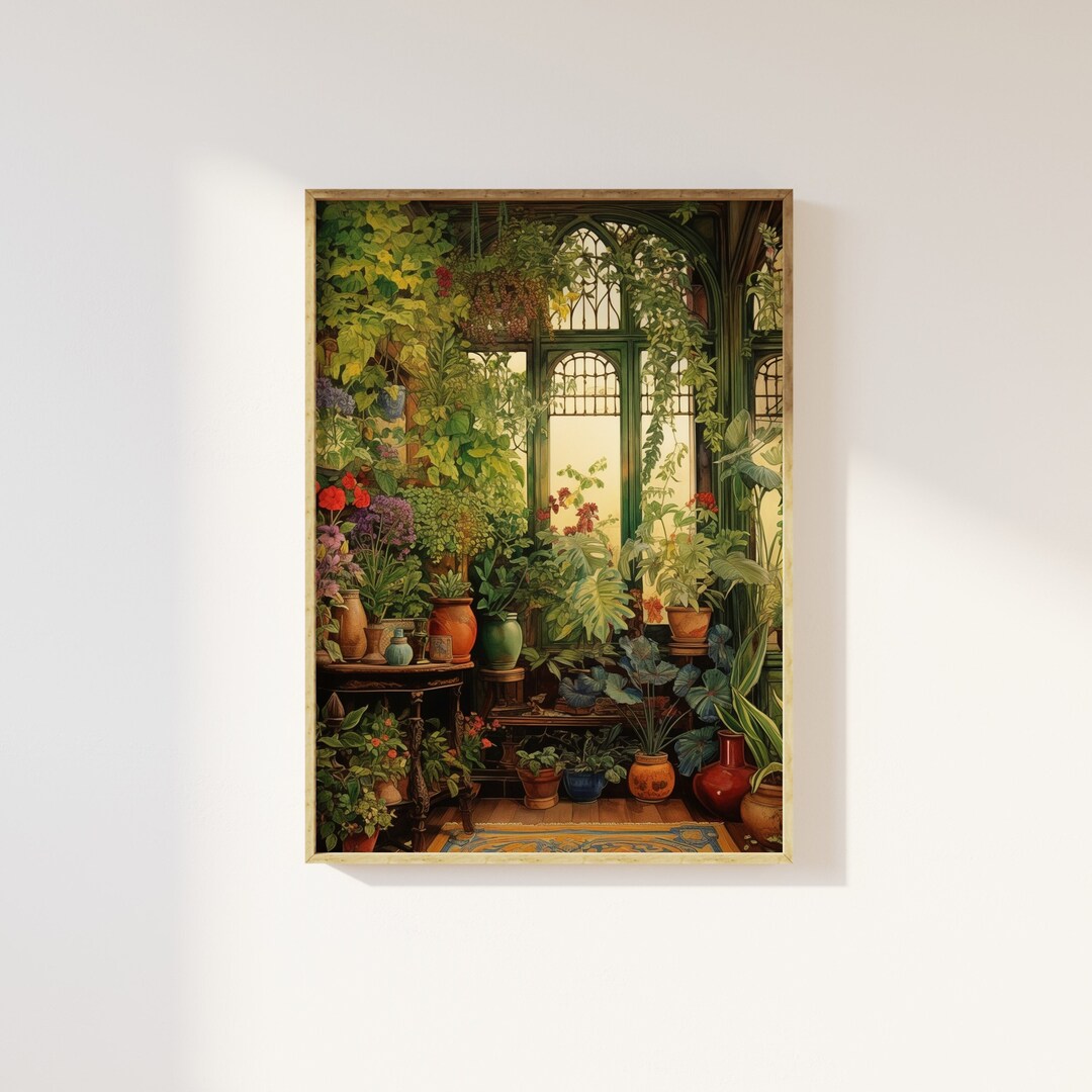 Botanical Bohemian Interior Art Print | Houseplants, Nature Indoors ...