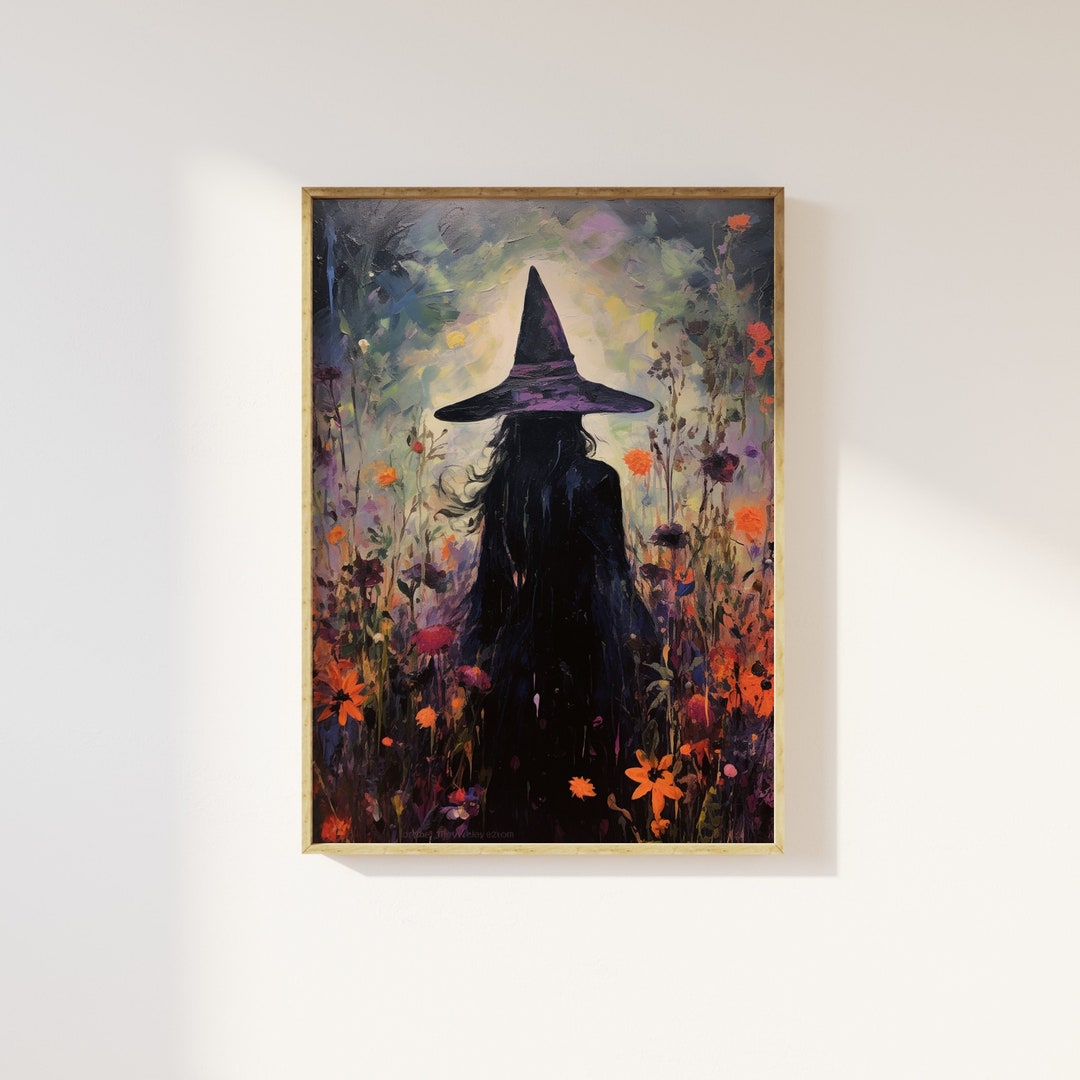 Witch Amongst the Wildflowers Beautiful Art Print | Ethereal Witches ...