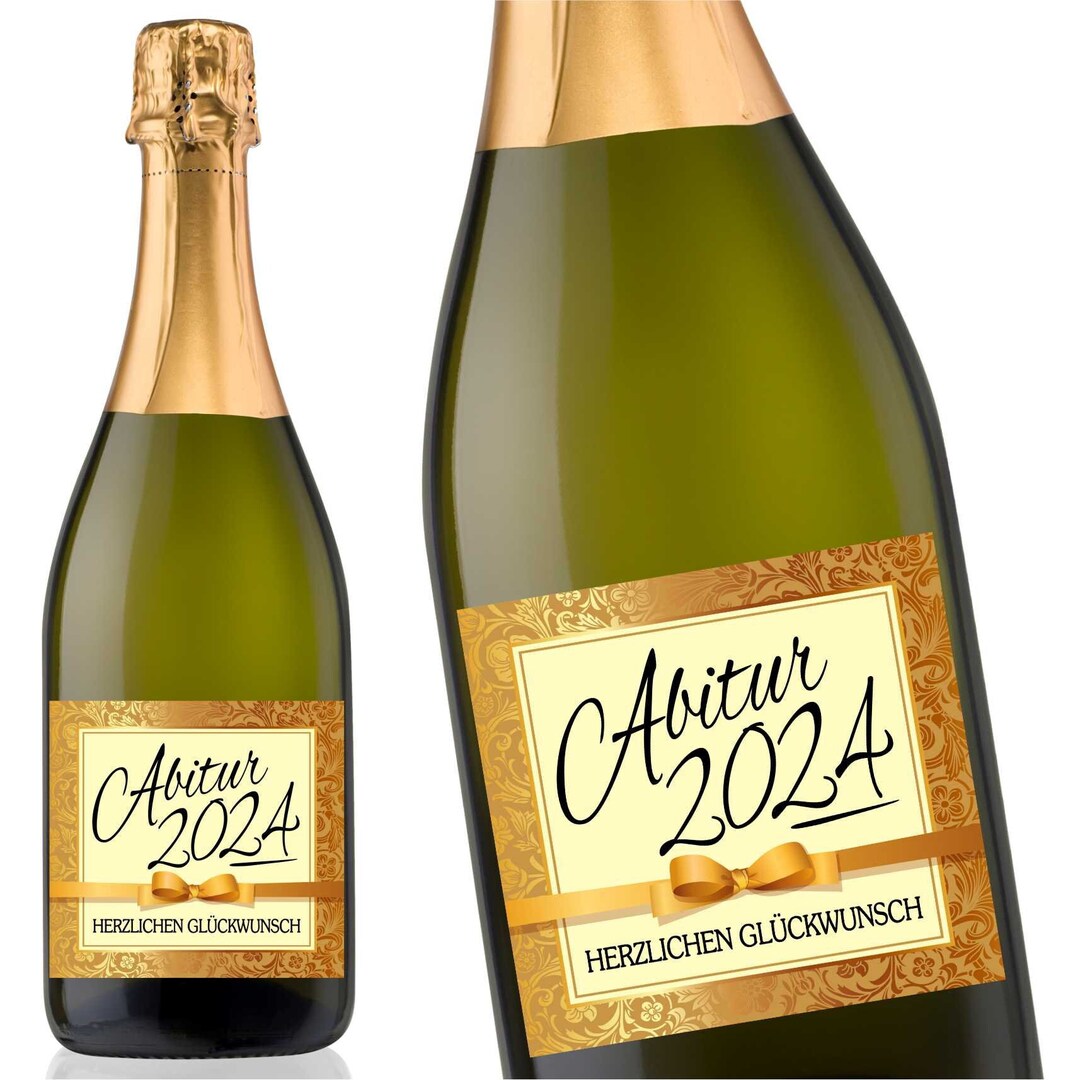 Sticker Champagne Bottle, Abitur 2025, Abi, Bottle Label, Self-adhesive ...
