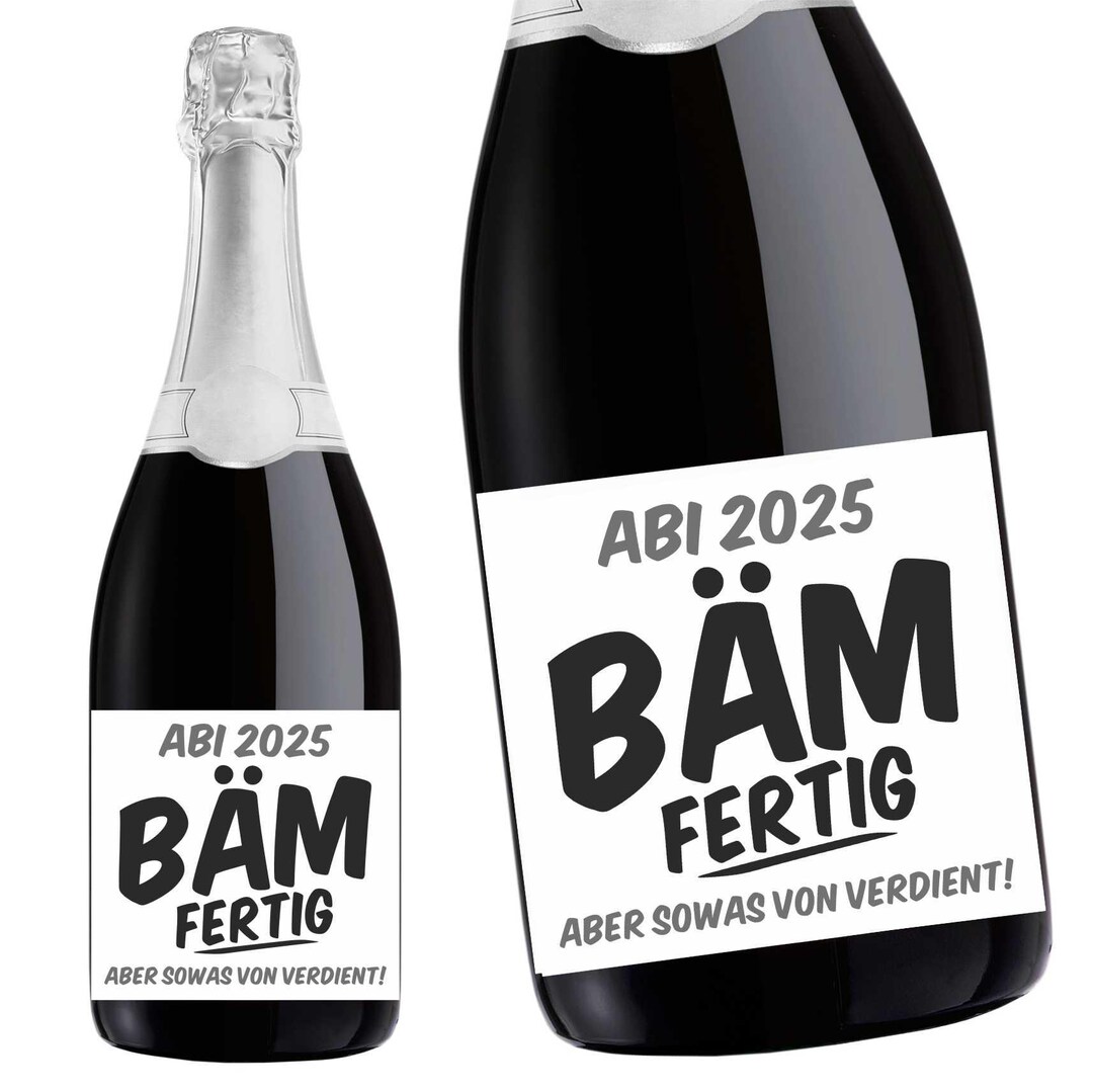 Champagne Bottle Sticker, Graduation Year 2026, High School Graduation ...