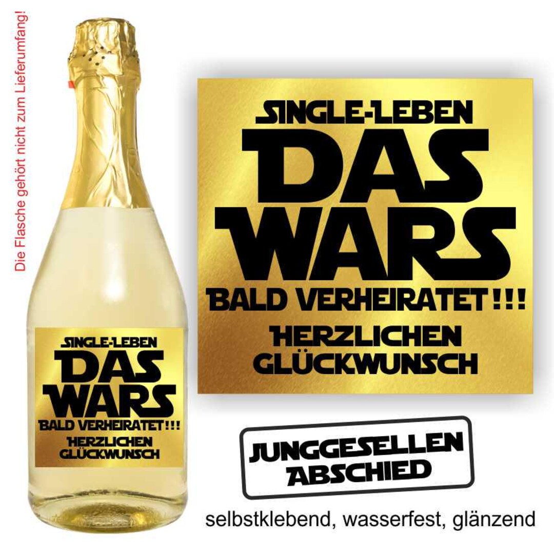 Champagne Bottle Sticker, Wedding, Bottle Label, THAT'S IT, Self ...
