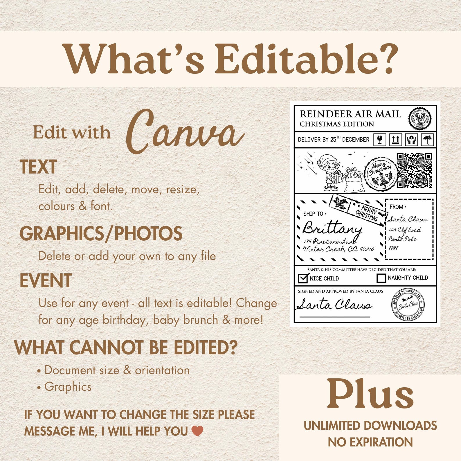 Personalized Christmas Mailing Labels, Santa Delivery North Pole ...