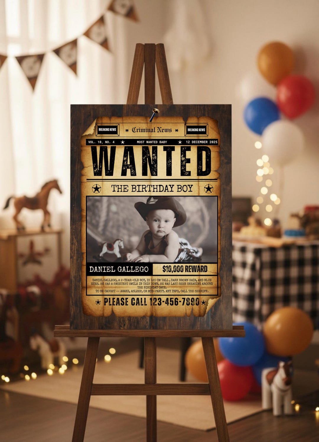Western Theme Celebration: DIY Cowboy Wanted Poster Template for ...
