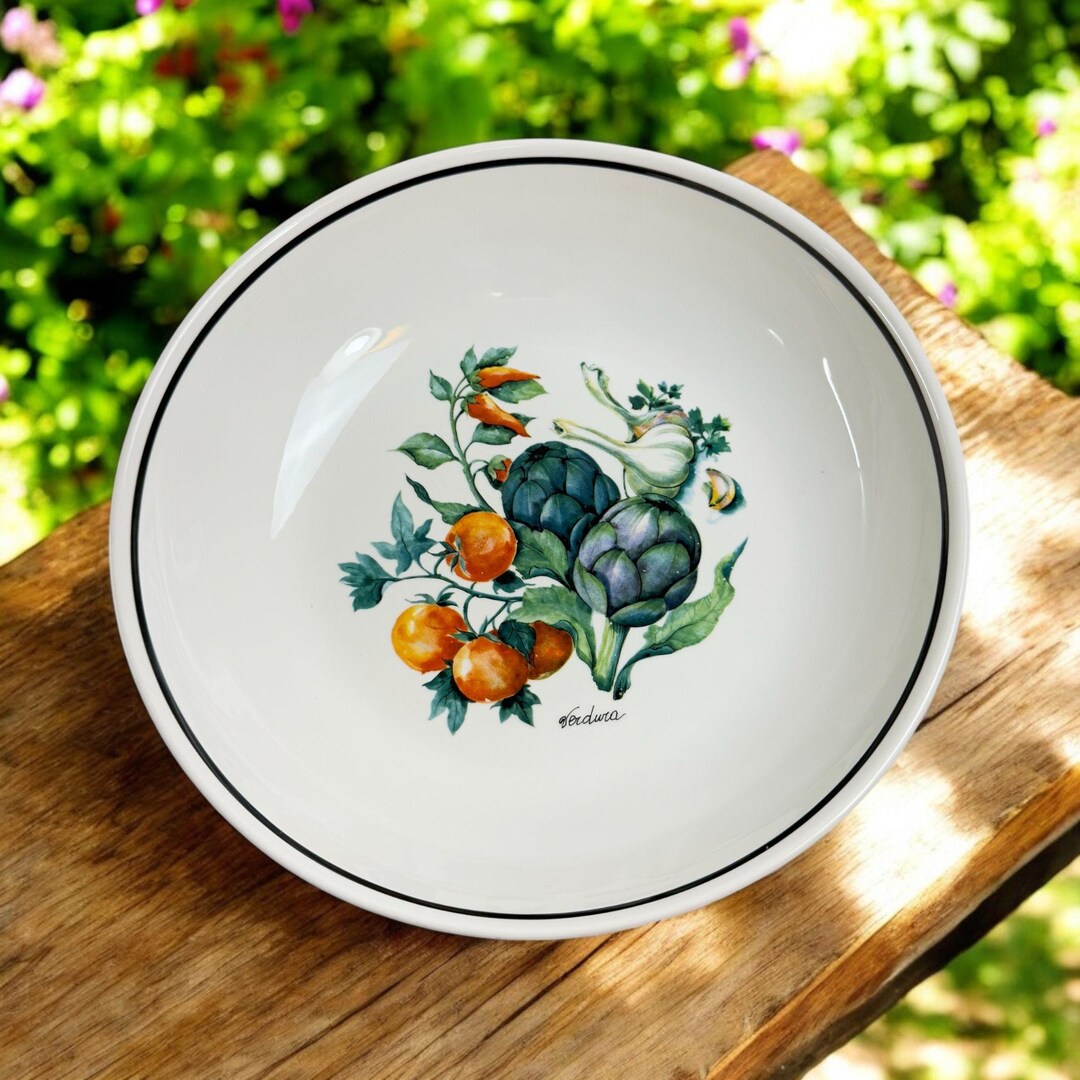 13" Large Italian Ceramic Pasta Bowl, Verdura Design, Over and Back Inc ...