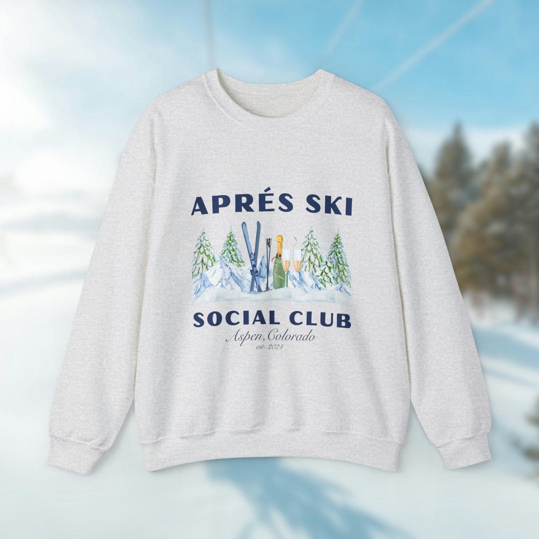 CUSTOM Aprés Ski Social Club Crewneck, Bridesmaids Gift, Personalized ...