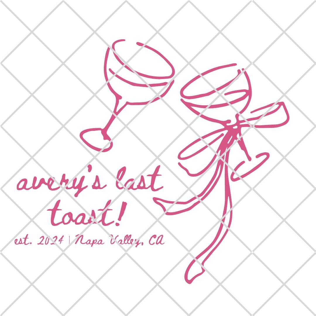 Custom Last Toast Bachelorette Logo for Avery - Etsy