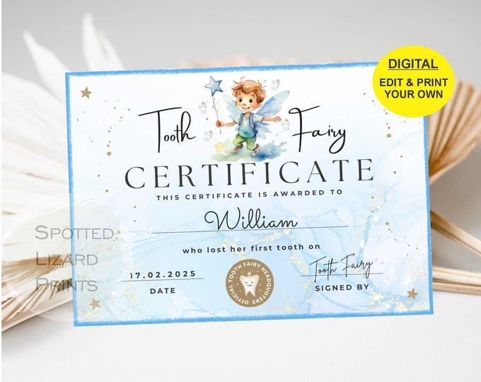 Tooth Fairy Gift Tag, Printable Gift Tag From Tooth Fairy, Tooth Fairy ...
