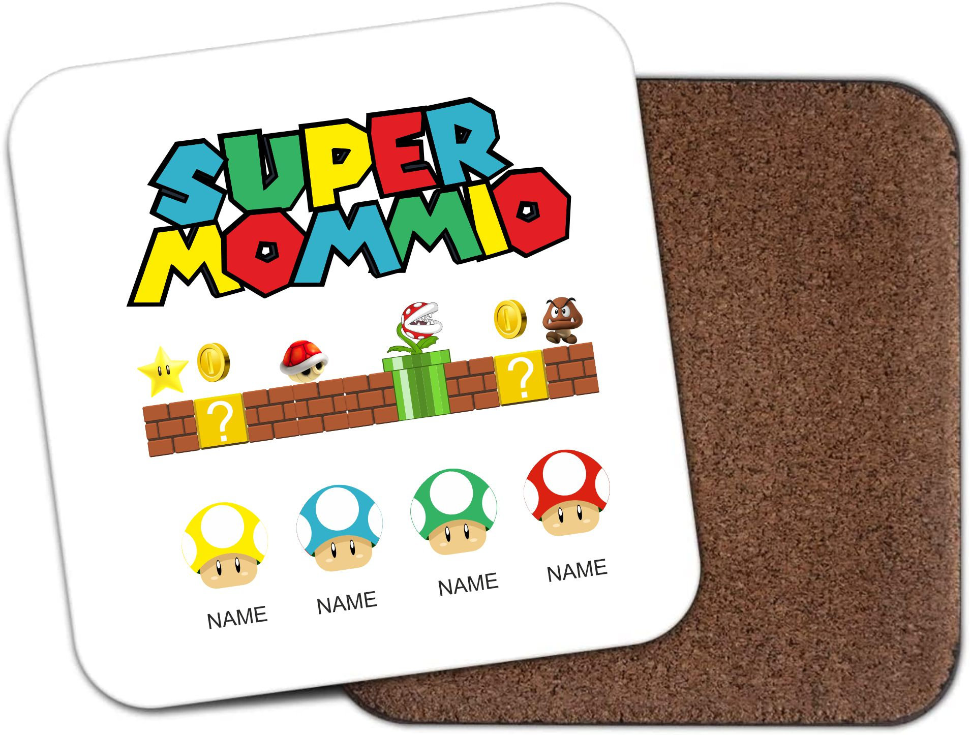 Super Mommio, Super Mammio Mug Coaster for Mum Mother's Day Super Mario ...