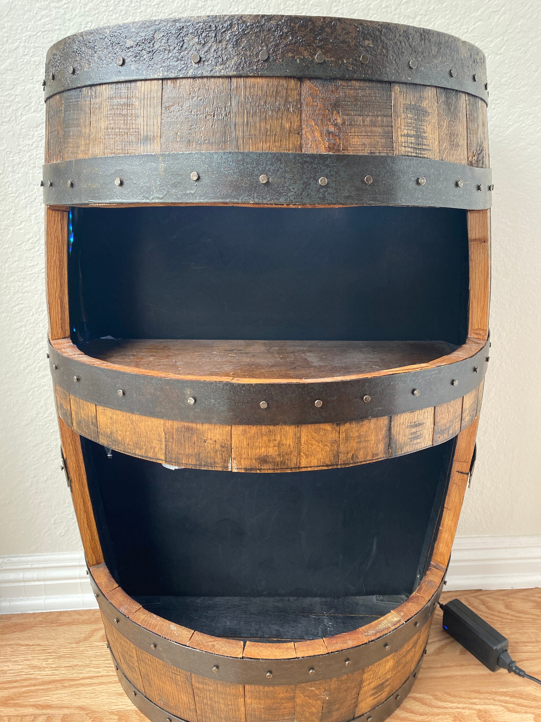 Custom Hand Built Whiskey Barrel Light up Bar - Etsy