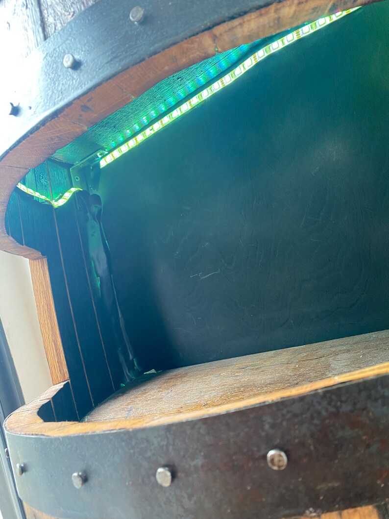 Custom Hand Built Whiskey Barrel Light up Bar - Etsy