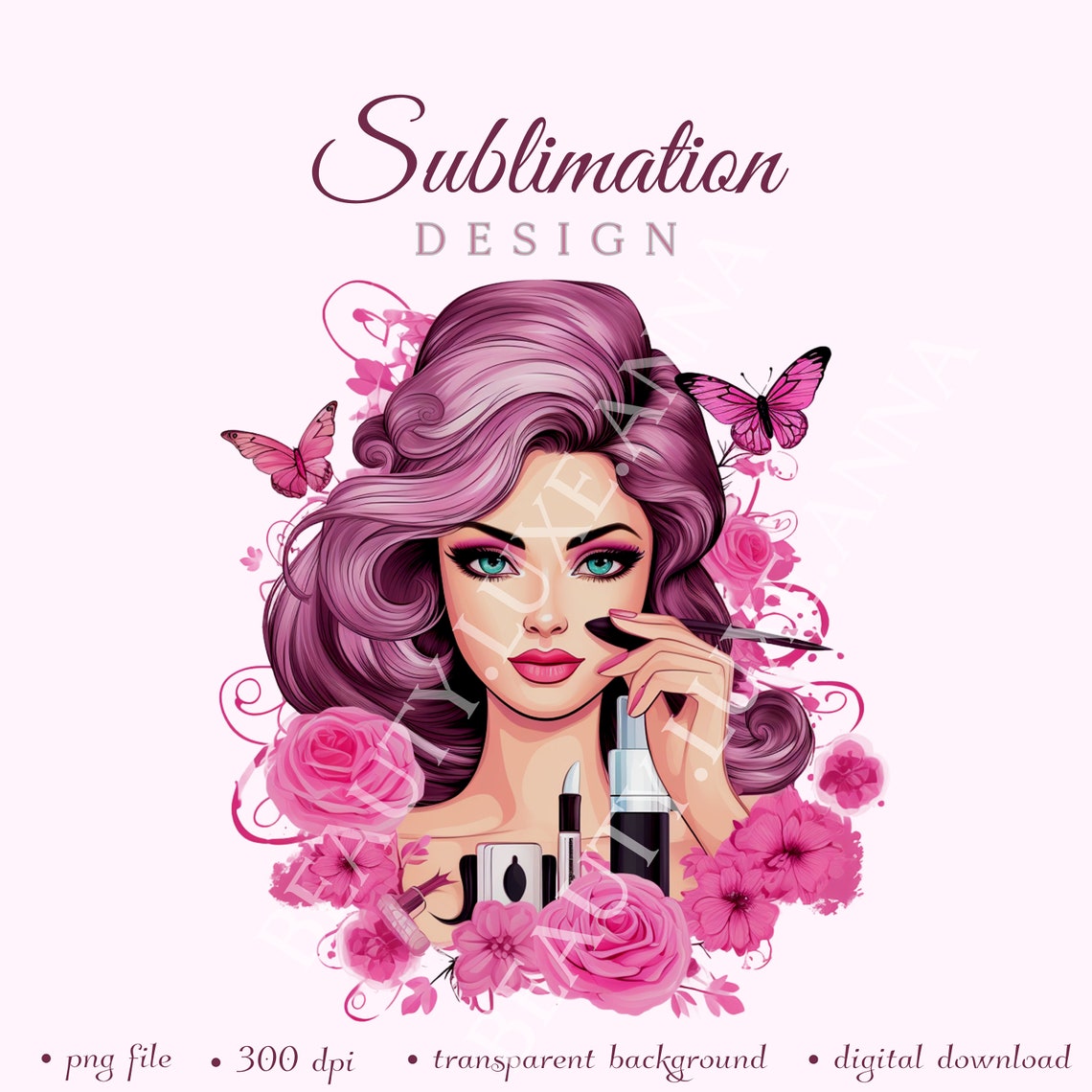 Make up Clipart, Makeup Artist, Beautician Clipart, Boss Babe Clipart ...